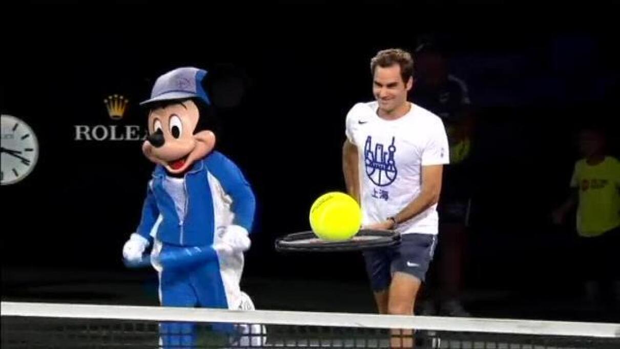 Federer y Mickey Mouse, protagonistas en el Kids Day de Shanghai